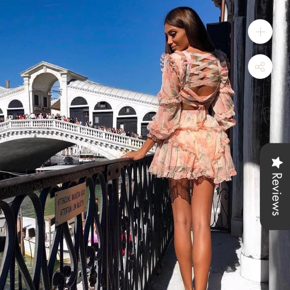 New Catwalk Connections Flora Pink Mini Dress - Gem
